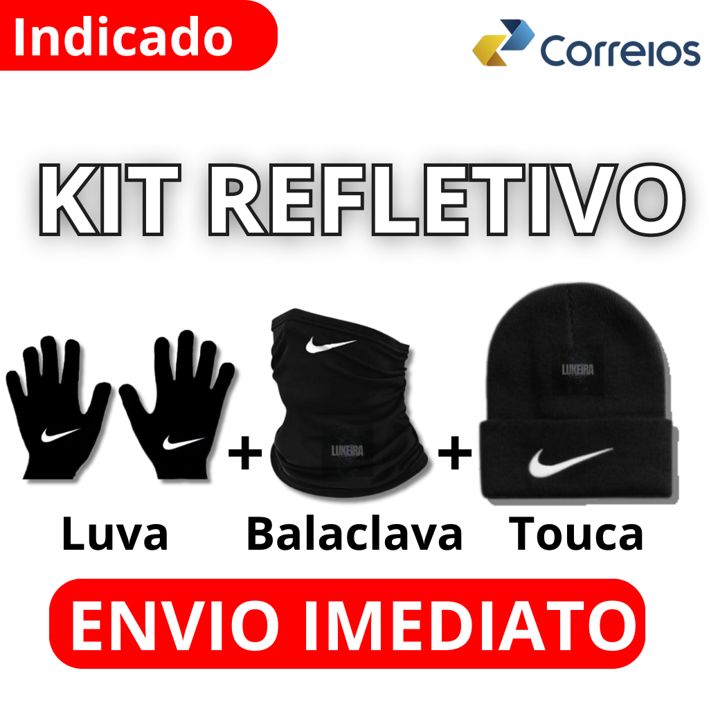 Kit Refletivo Nik Luvas Refletivas + Balaclava Refletiva + Touca | Shopee Brasil