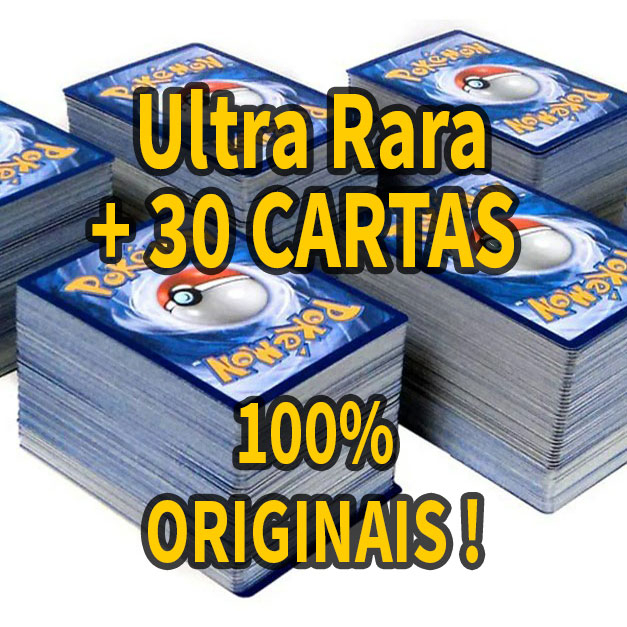 Carta Pokémon Ultra Rara 30 Cartas Português Originais Sem