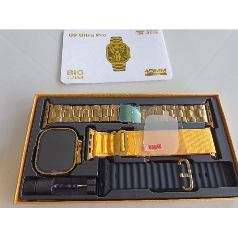 Smartwatch G9 Ultra Pro max Gold. NFC Relógio Smartwatch Sem Fio ...