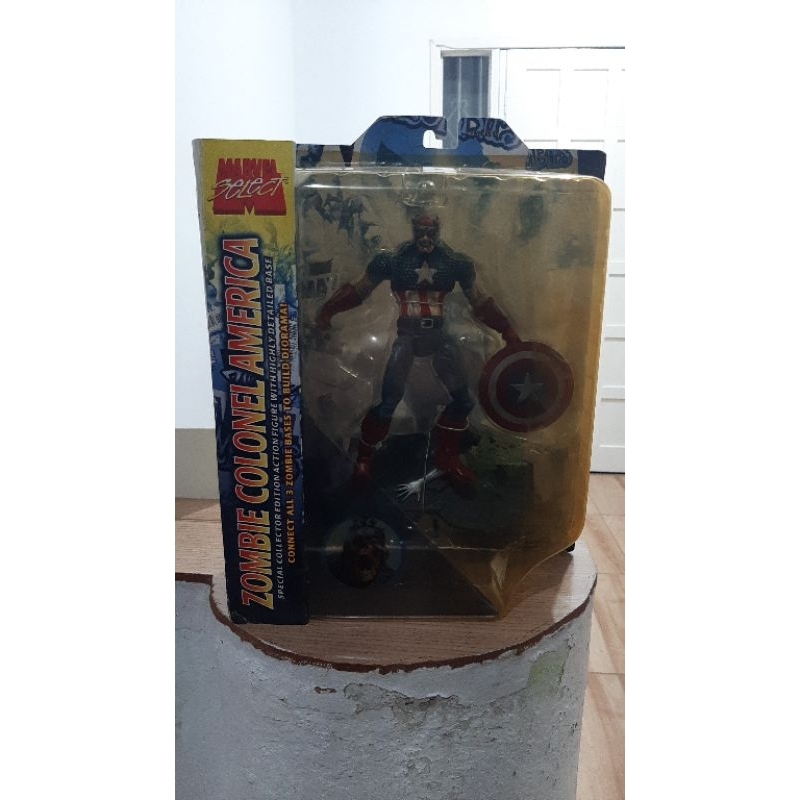 Marvel Legends Boneco Marvel Select Zombie Colonel America Capitão ...