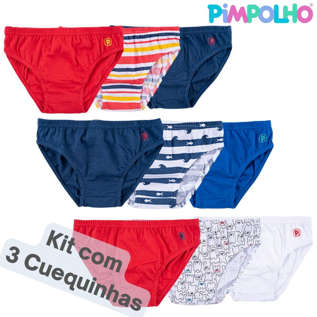 Kit Cueca Infantil Bebê Roupa Infantil Cueca Menino Kit | Shopee Brasil