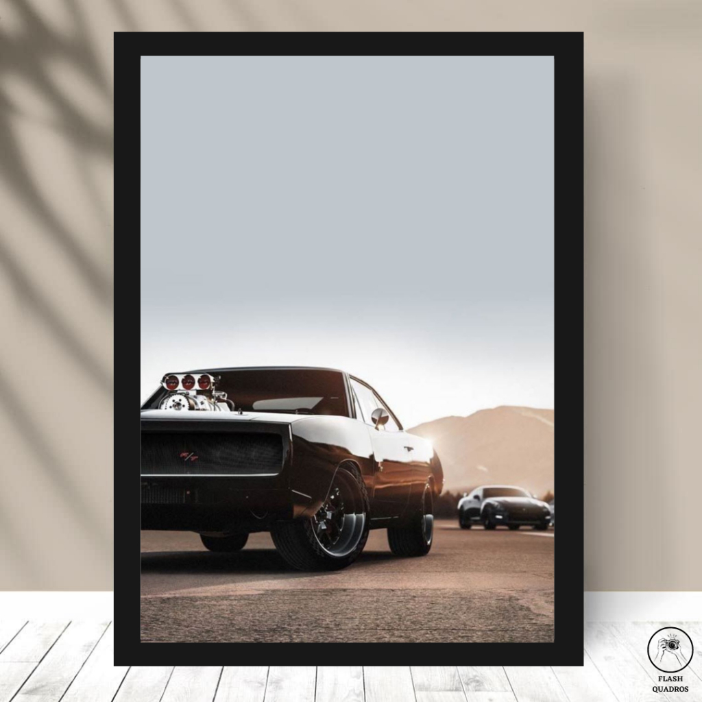QUADRO PLACA VELOZES E FURIOSOS TORETTO BRIAN SKYLINE R34 C/ MOLDURA E ...