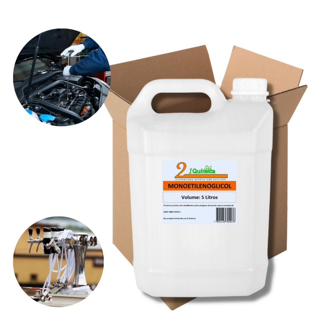Glicol Monoetilenoglicol 5 litros (anticongelante) - Faz a Boa!