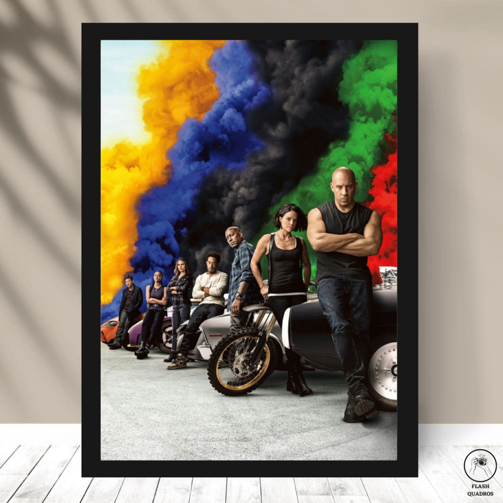 QUADRO VELOZES E FURIOSOS TORETTO BRIAN SKYLINE R34 C/ MOLDURA E VIDRO ...