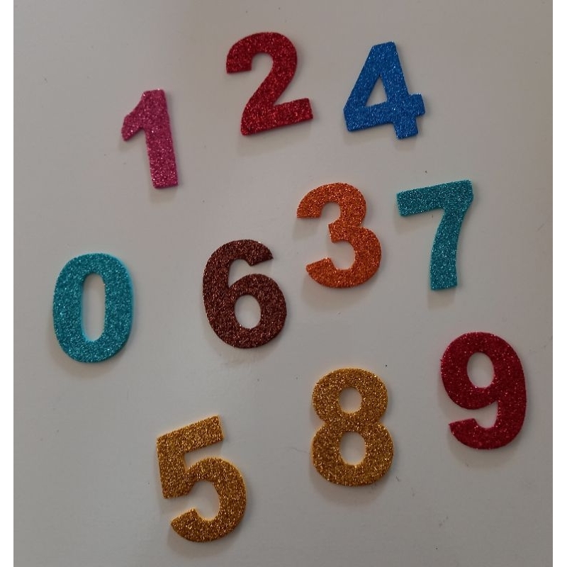 Números De Eva Em Glitter De 0 A 9 Com 6 Jogos Shopee Brasil