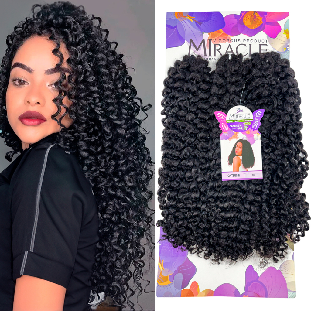 Cabelo Bio Fibra Método Crochet Braid Katrine 65cm 220gramas Miracle ...