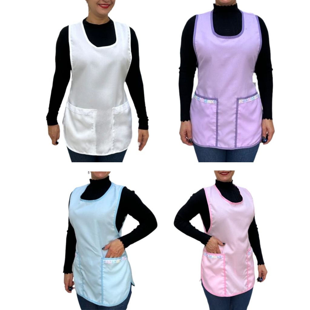 Batas -avental Jaleco Cores Com Bolsos Tamanho 1pç | Shopee Brasil