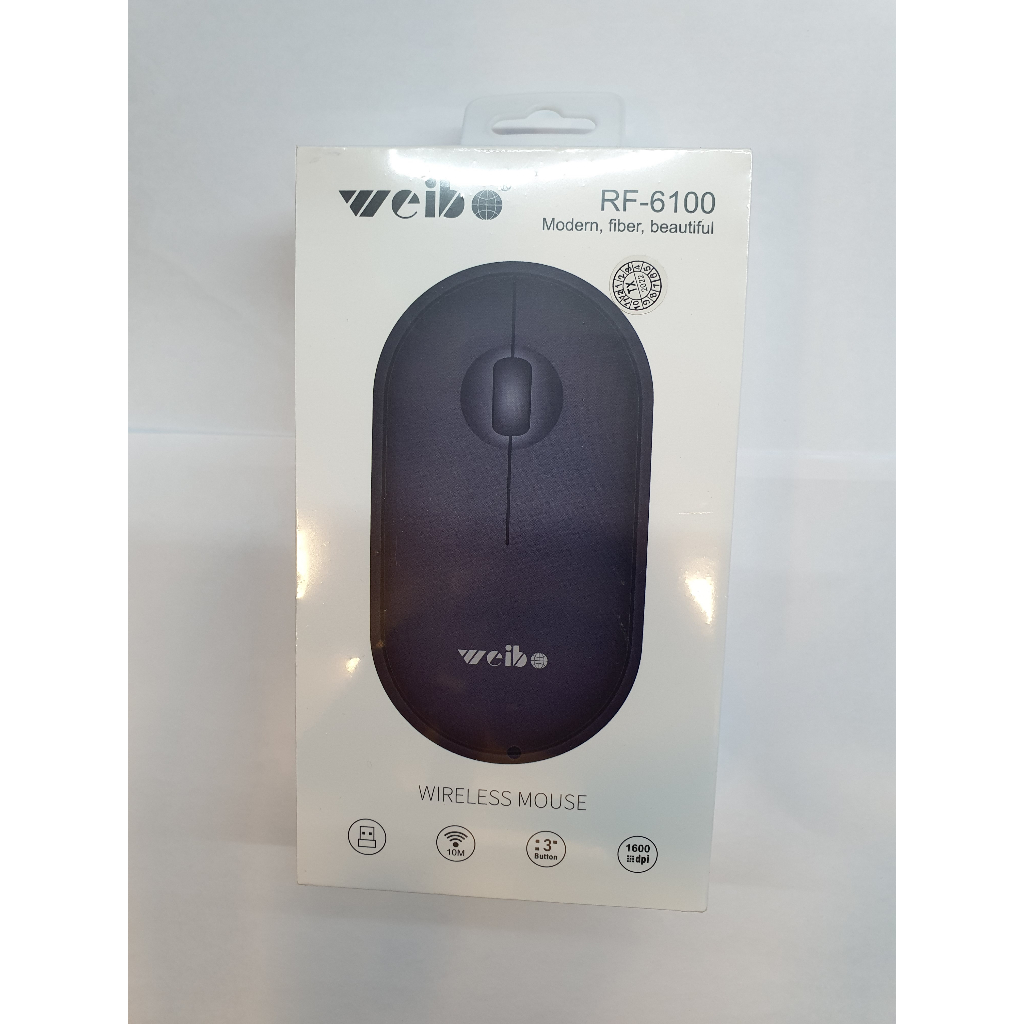 Mouse Weibo Sem Fio Wi fi 24gz Wireless Micro RF 6100 | Shopee Brasil