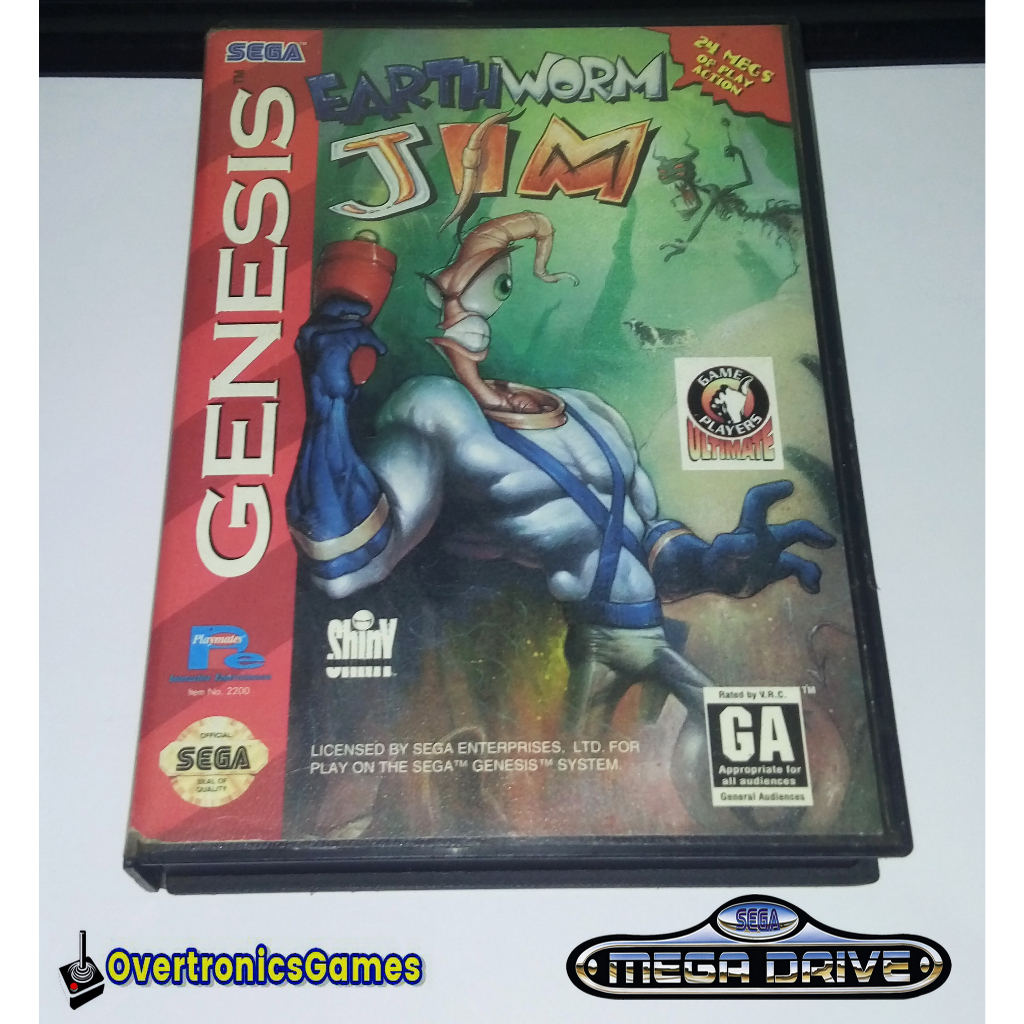 Jogo Original Earth Worm Jim Mega Drive Genesis Leia | Shopee Brasil