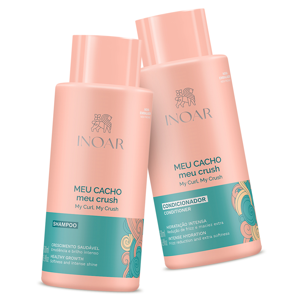 Kit Inoar Meu Cacho Meu Crush Shampoo + Condicionador 500ml | Shopee Brasil