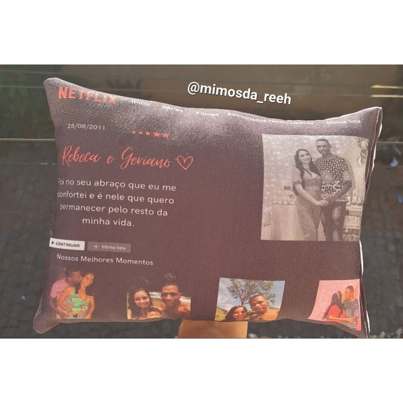 Almofada Netflix Personalizada Com Foto do Casal | Shopee Brasil