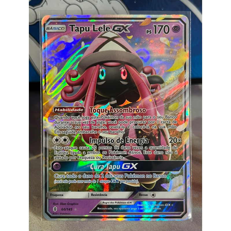 Carta Pokémon Tapu Lele GX Ultra Rara Copag | Shopee Brasil