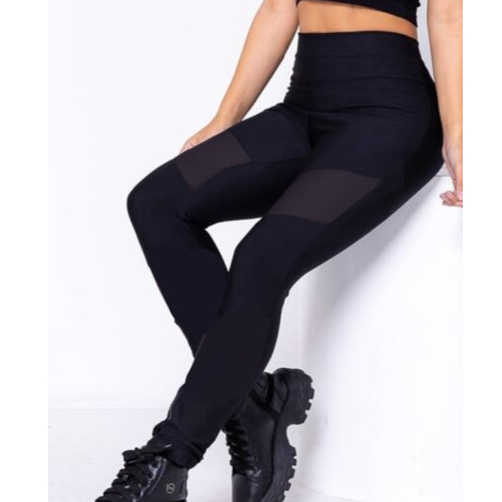 Calça TULÉ Legging Academia Suplex Grossa Modeladora Leg Cintura Alta ...