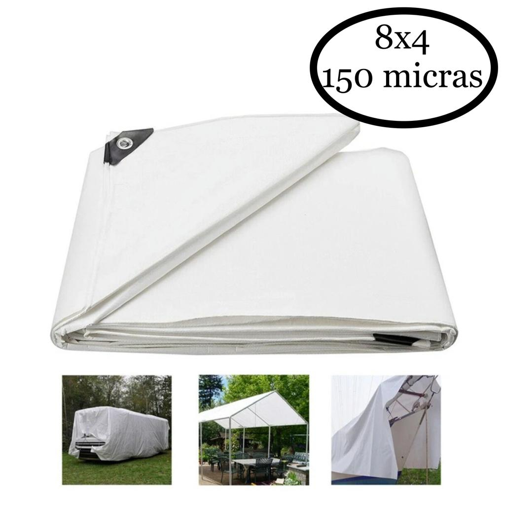 Lona 8x4 Metros Reforçado Branca Impermeável 150 Micras | Shopee Brasil