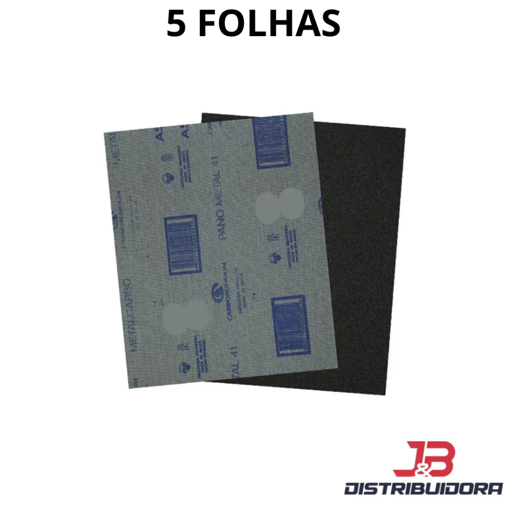 5 FOLHAS LIXA PANO METAL CAR 41 GR80 - CARBORUNDUM | Shopee Brasil