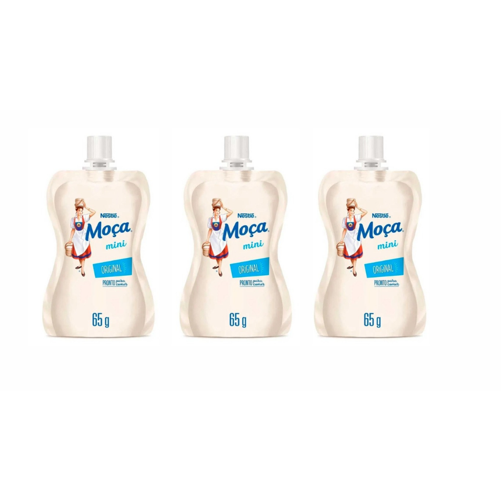 Nestlé 03x Unidades Mini Moça leite Condensado 65 gramas | Shopee Brasil