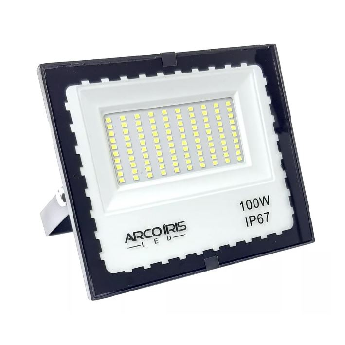 Mini Refletor Holofote Led Arco-íris 100w Branco Frio Ip67 Bivolt ...