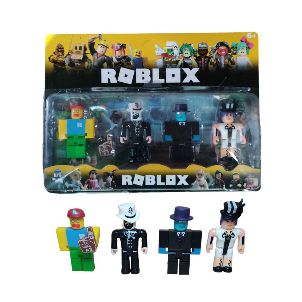 Bonecos Roblox Articulado Brinquedo Infantil Kit Com 4 | Shopee Brasil