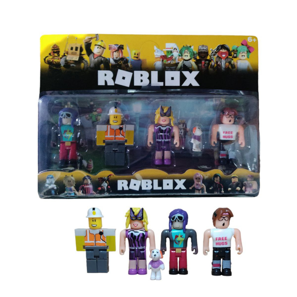 Bonecos Roblox Articulado Brinquedo Infantil Kit Com 4 | Shopee Brasil