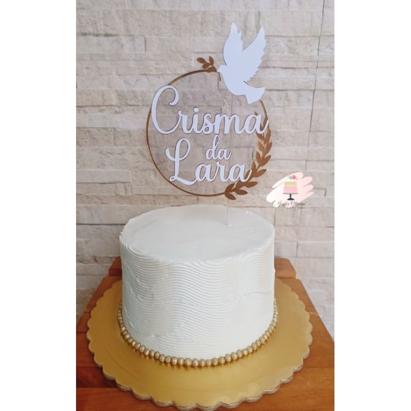 Topo/Topper de bolo Crisma | Shopee Brasil