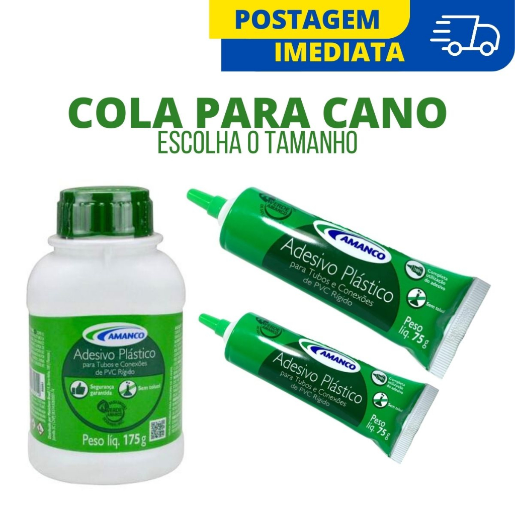 Cola P/Cano Pvc Cola para Tubo Adesivo Plástico Amanco | Shopee Brasil