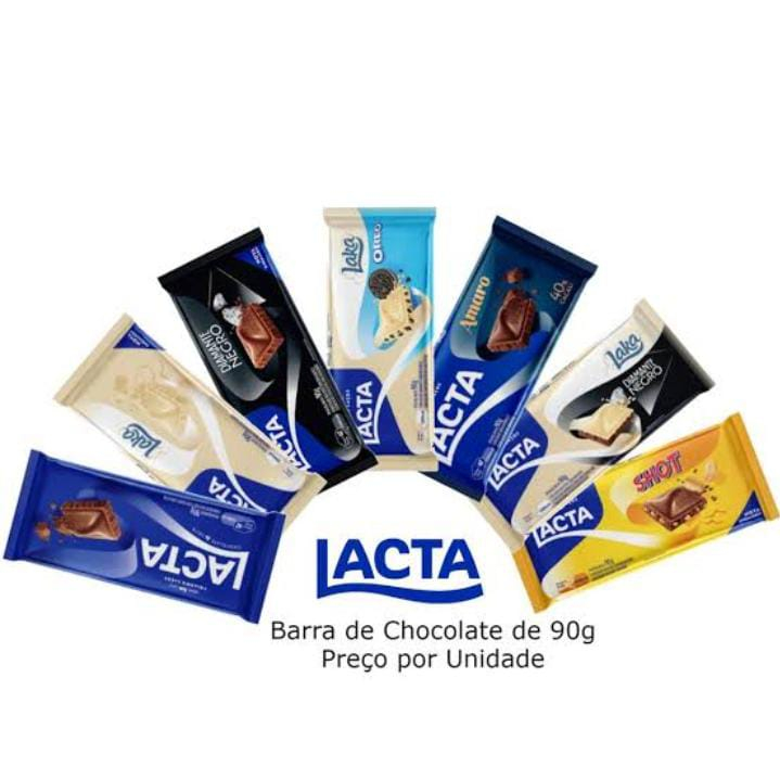 Kit c/ 3 Barra de Chocolate Lacta - 80g Original | Shopee Brasil