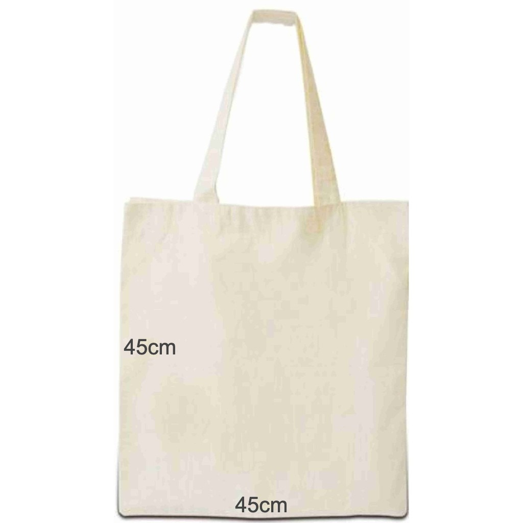 Kit com 60 ecobags 45x45cm - 100% algodão cru | Shopee Brasil