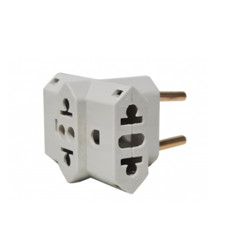 Adaptador T de Tomada / Benjamin / Novo Padrão Brasileiro / Tripolar ...