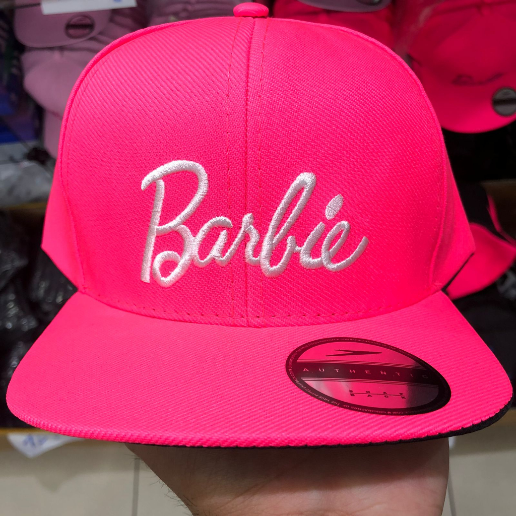 Boné Barbie Girl Bordado Infantil Aba Reta Rose Menina | Shopee Brasil