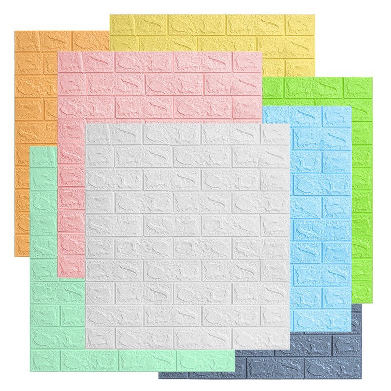Placa Papel 70x77 cm Espessura 6mm 3D De Parede Espuma Tijolo Auto ...