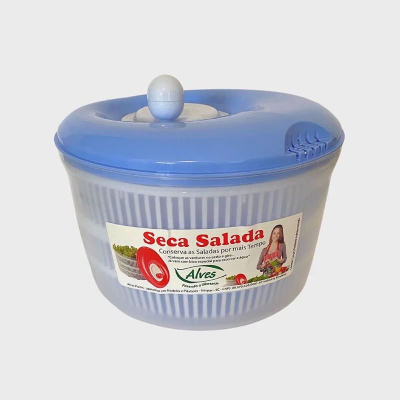 Centrifuga de salada Secador verduras folhas manual 4,5 litro | Shopee Brasil