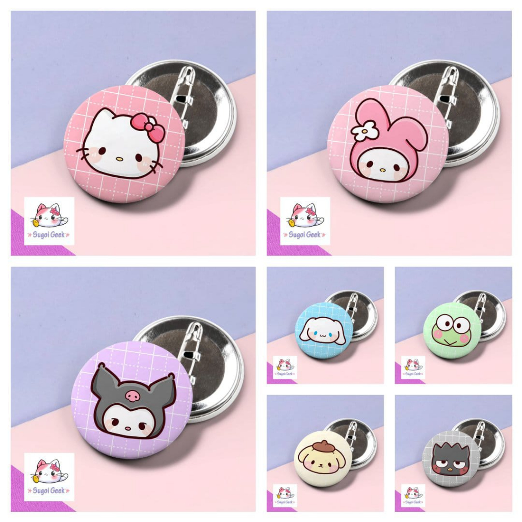 Bottons coleção Sanrio Hello Kitty Fofinho com artes autorais | Shopee ...