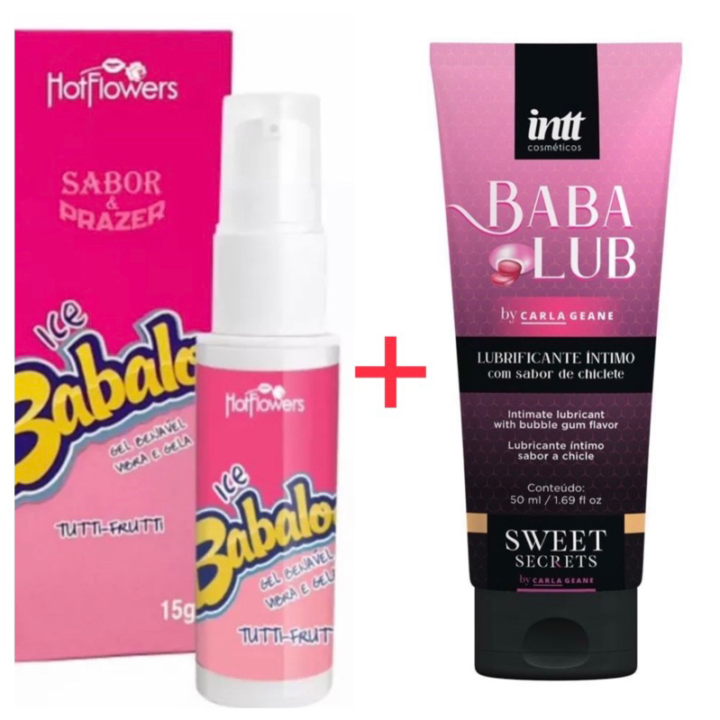 Kit Gel Lubrificante Ice Babaloo 15g Hotflowers + BabaLub 50 ml intt by ...