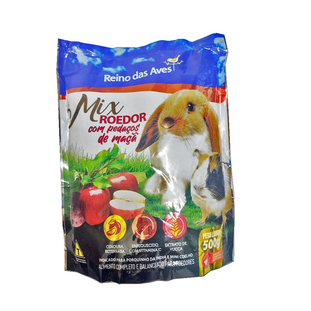Reino das Aves Porquinho Da Índia E Mini Coelho Mix Roedor 500g ...