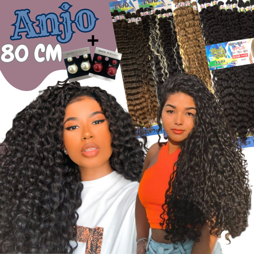 Cabelo Orgânico Cacheado Ondulado 75 Cm 150g Telado | Shopee Brasil