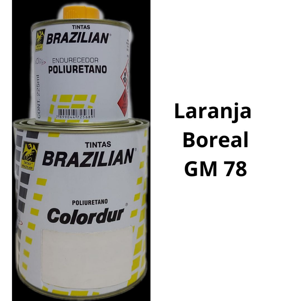 Tinta Automotiva em PU Laranja Boreal GM 78 Colordur Brazilian 675ml ...