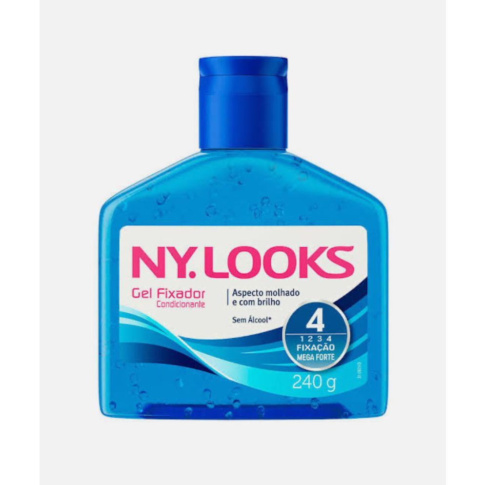 Gel Ny Looks Fixação Mega Forte 4 Sem Álcool com 240g | Shopee Brasil