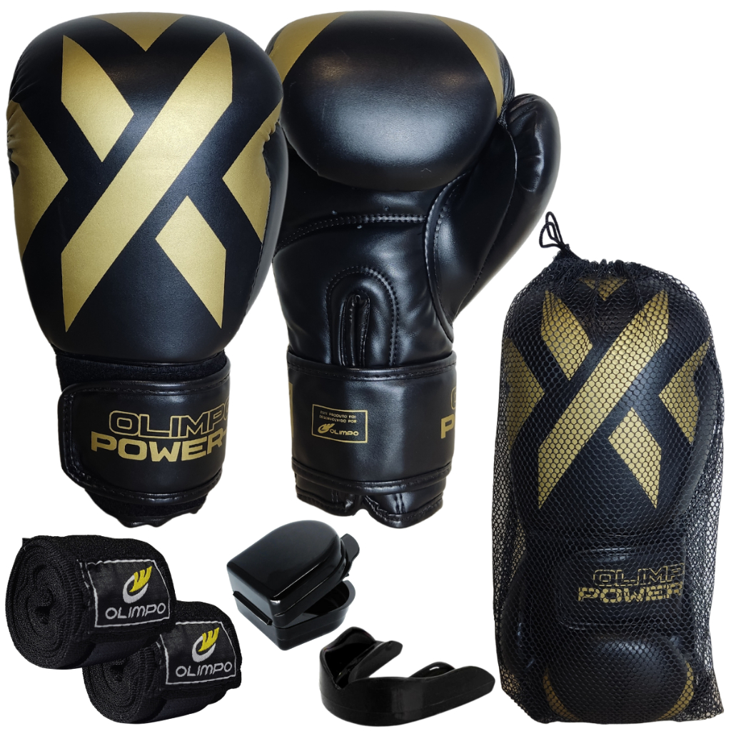 Kit Boxe Muay Thai Luva Bandagem Bucal | Shopee Brasil