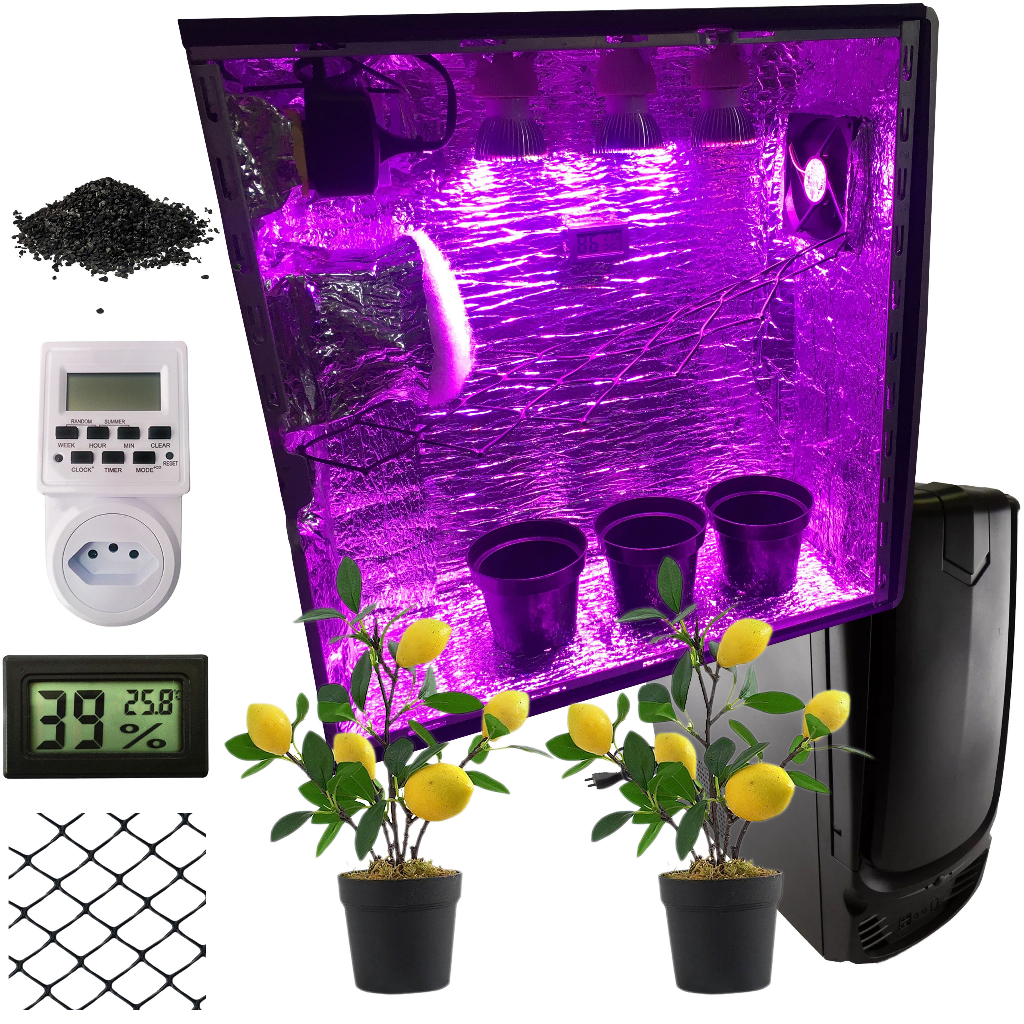 Estufa Cultivo Indoor PC Grow Full Spectrum 84W Filtro Ativado ...