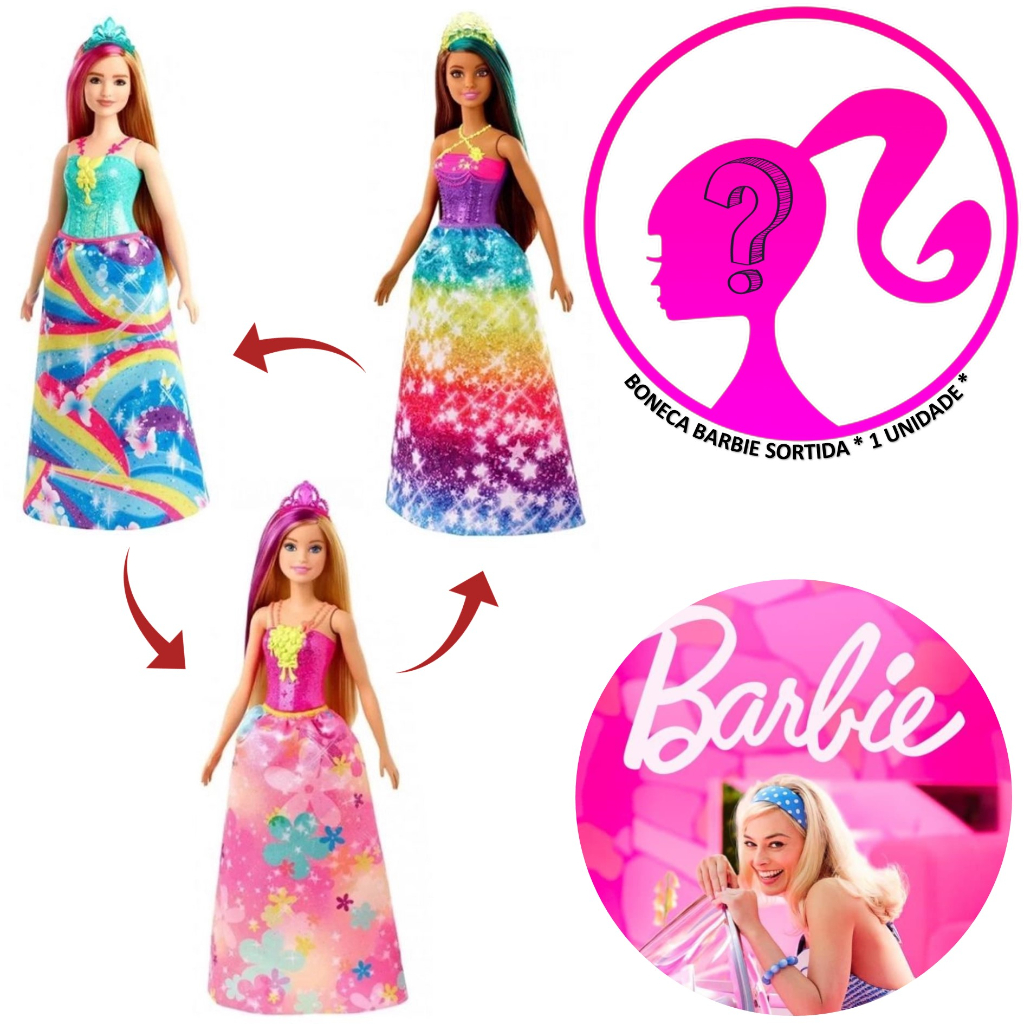 Boneca Barbie Princesa Dreamtopia Com Vestido E Coroa Mattel | Shopee ...