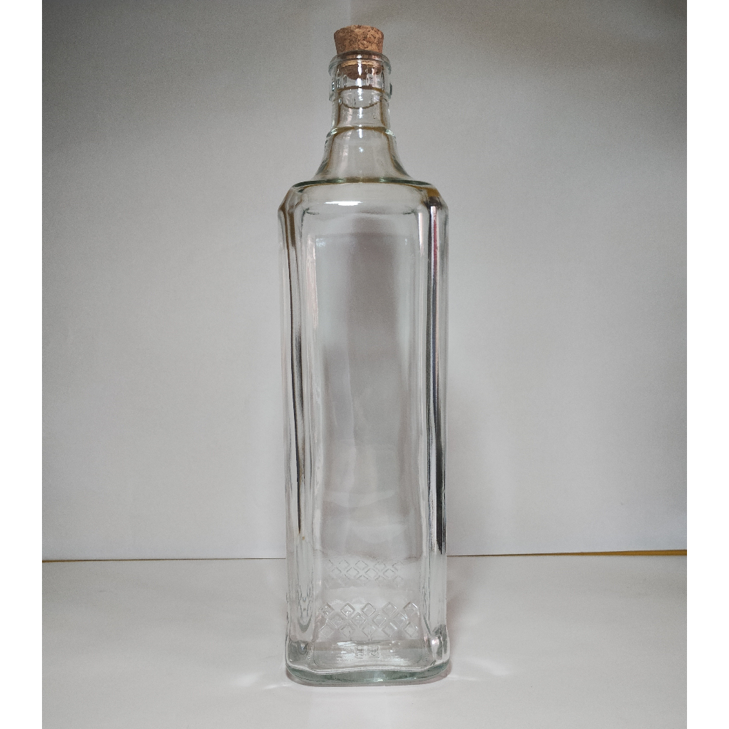 24 garrafas de vidro quadrada transparente 1 litro | Shopee Brasil