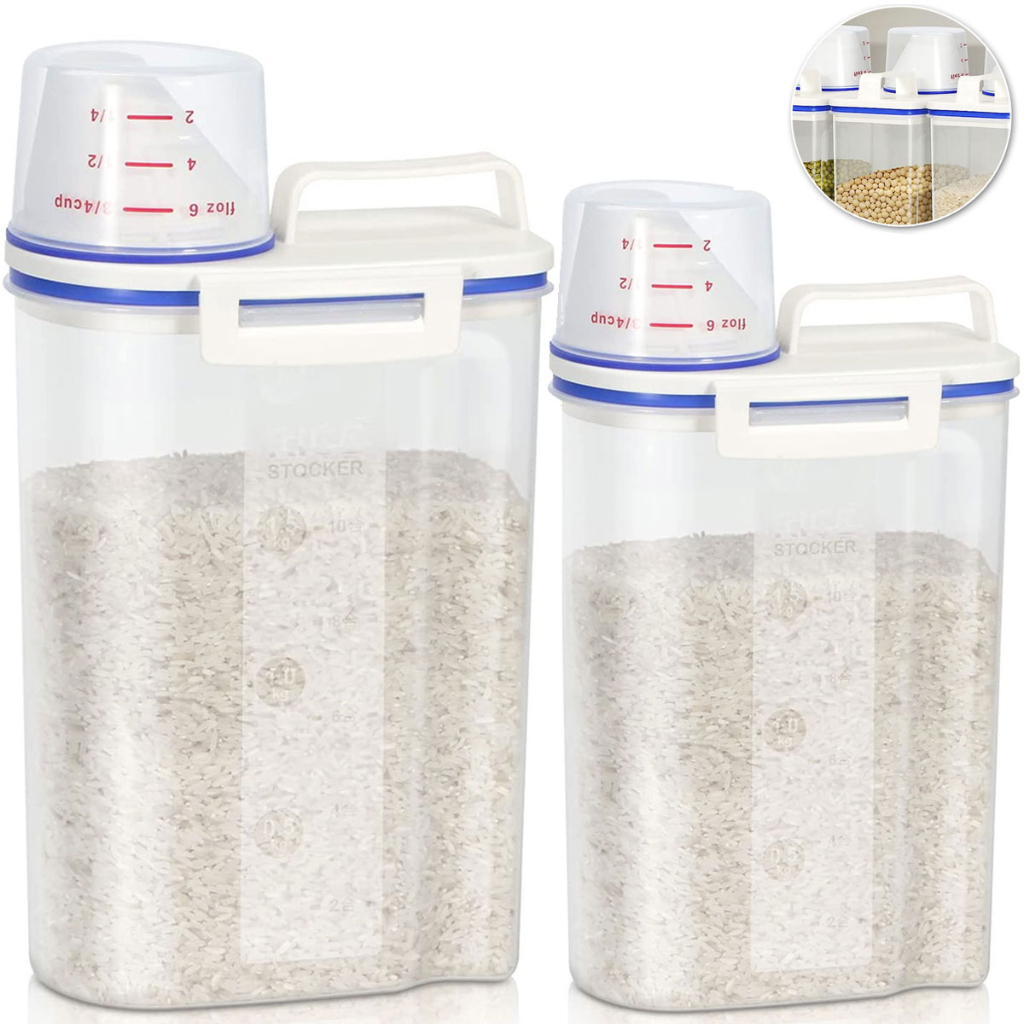 Combo 2 Pote Hermético Multiuso Com Copo Dosador 2LT + 1Lt | Shopee Brasil