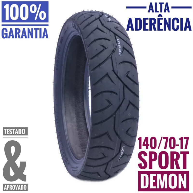 Pneu 140/70-17 CB300 Fazer 250 Ninja 300 Twister Moto Ecológico 140 70 17 - Corre Que Ta Baratinho