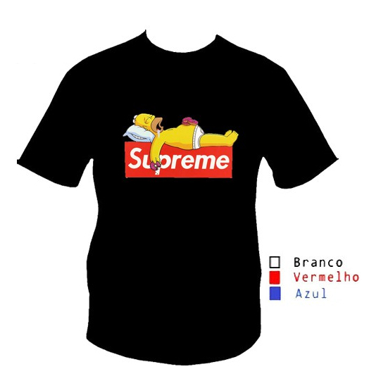 Camiseta Supreme - Homer Simpson Dormindo | Shopee Brasil