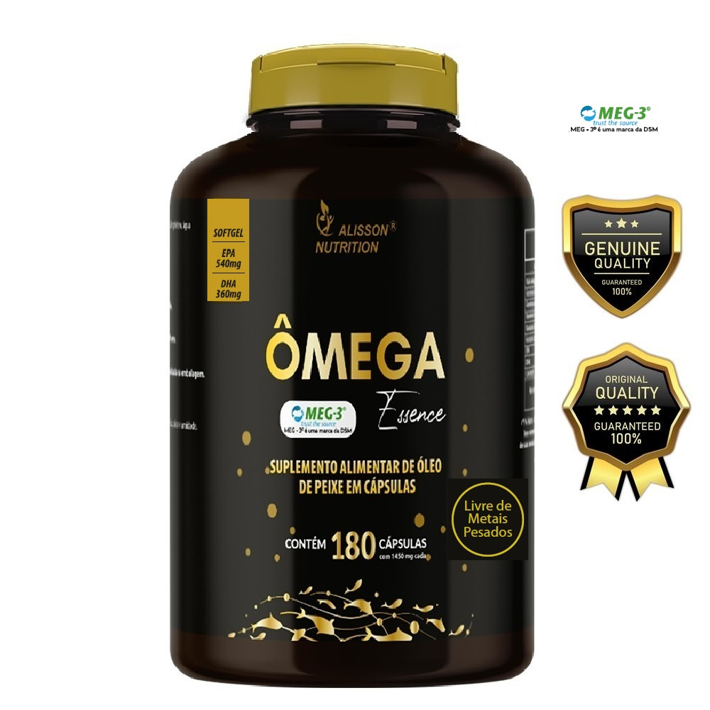 Omega 3 Essence 180 cápsulas moles softgels com selo MEG 3 - Alisson ...