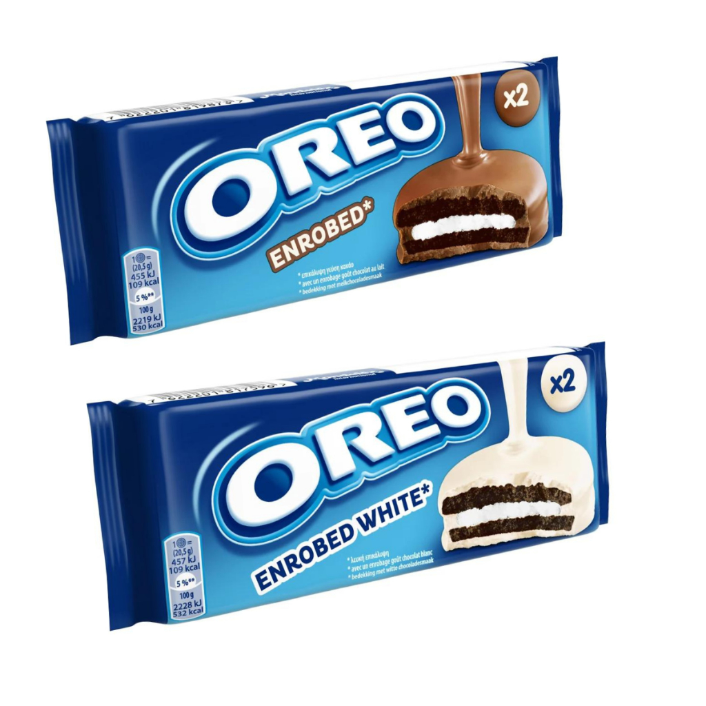 Kit 2 Sabor Biscoito Enrobed Oreo Coberto Choco E White 41g | Shopee Brasil
