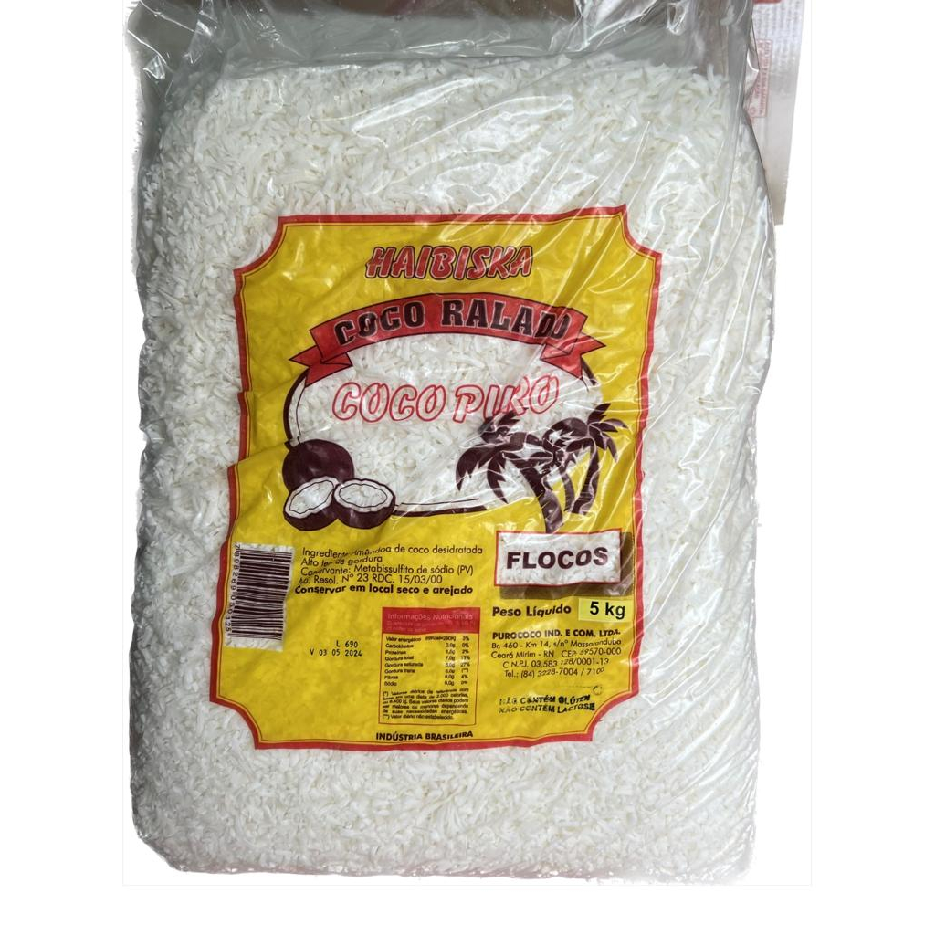 Coco ralado flocos 5 kg 100% natural | Shopee Brasil