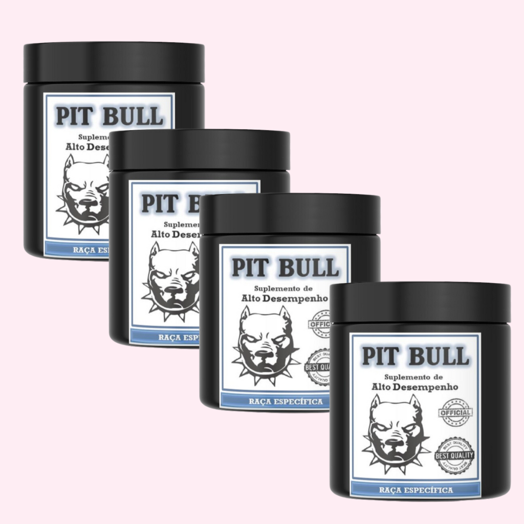 Suplemento Para Cães - Raça Especifíca Pitbull - 4 Potes de 500g Cada ...