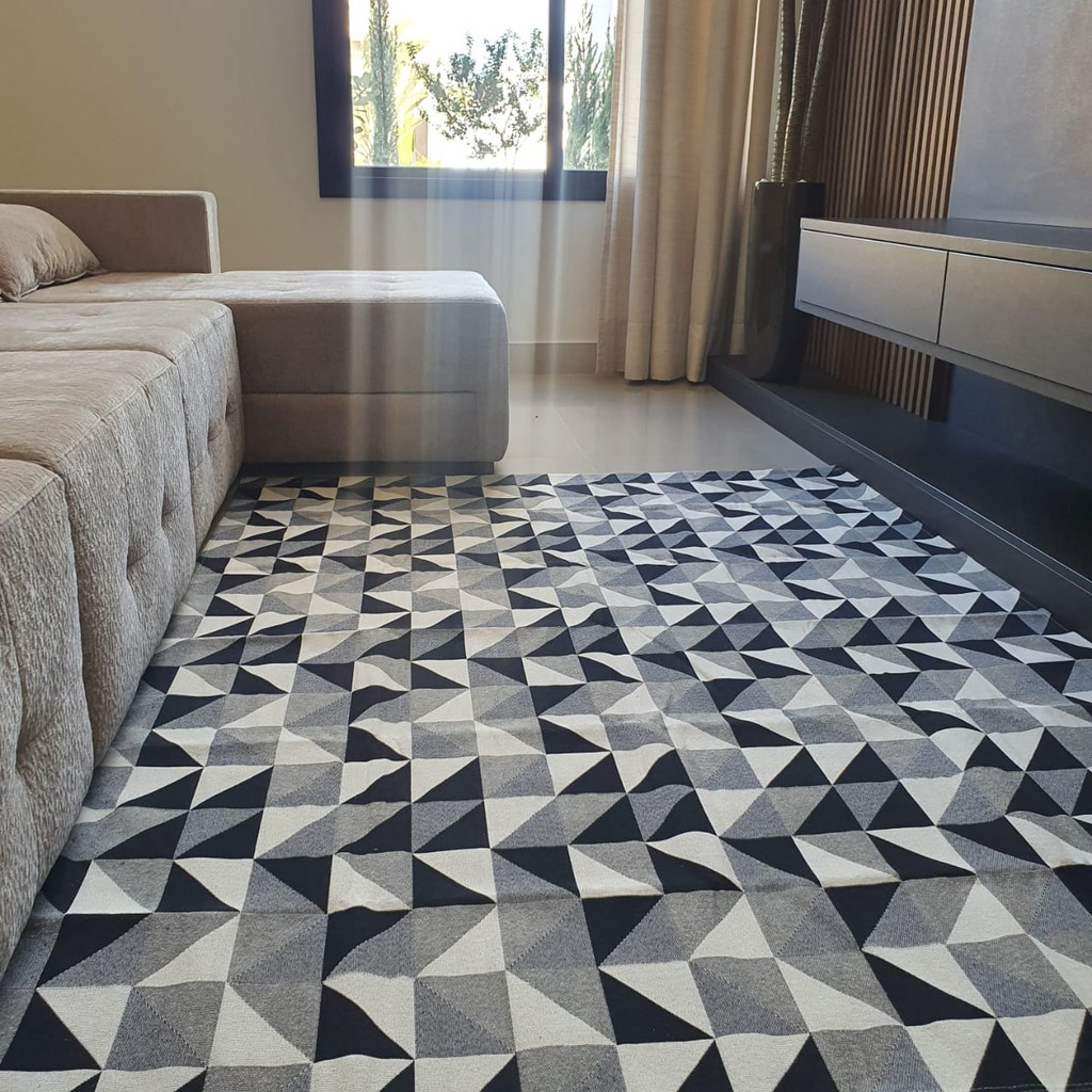 Tapete Geometrico Emborrachado PVC Para Sala 2m X 1,40m | Shopee Brasil
