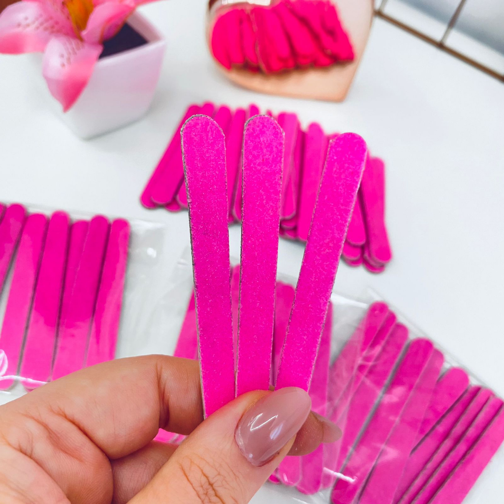 Mini Lixa de Unha Pink/Rosa para Mimo-Brindes-Lembrancinhas - (10 ...